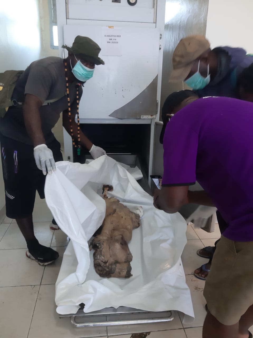 Foto : Potongan tubuh korban mutilasi di Timika – Westpapuanews.Org